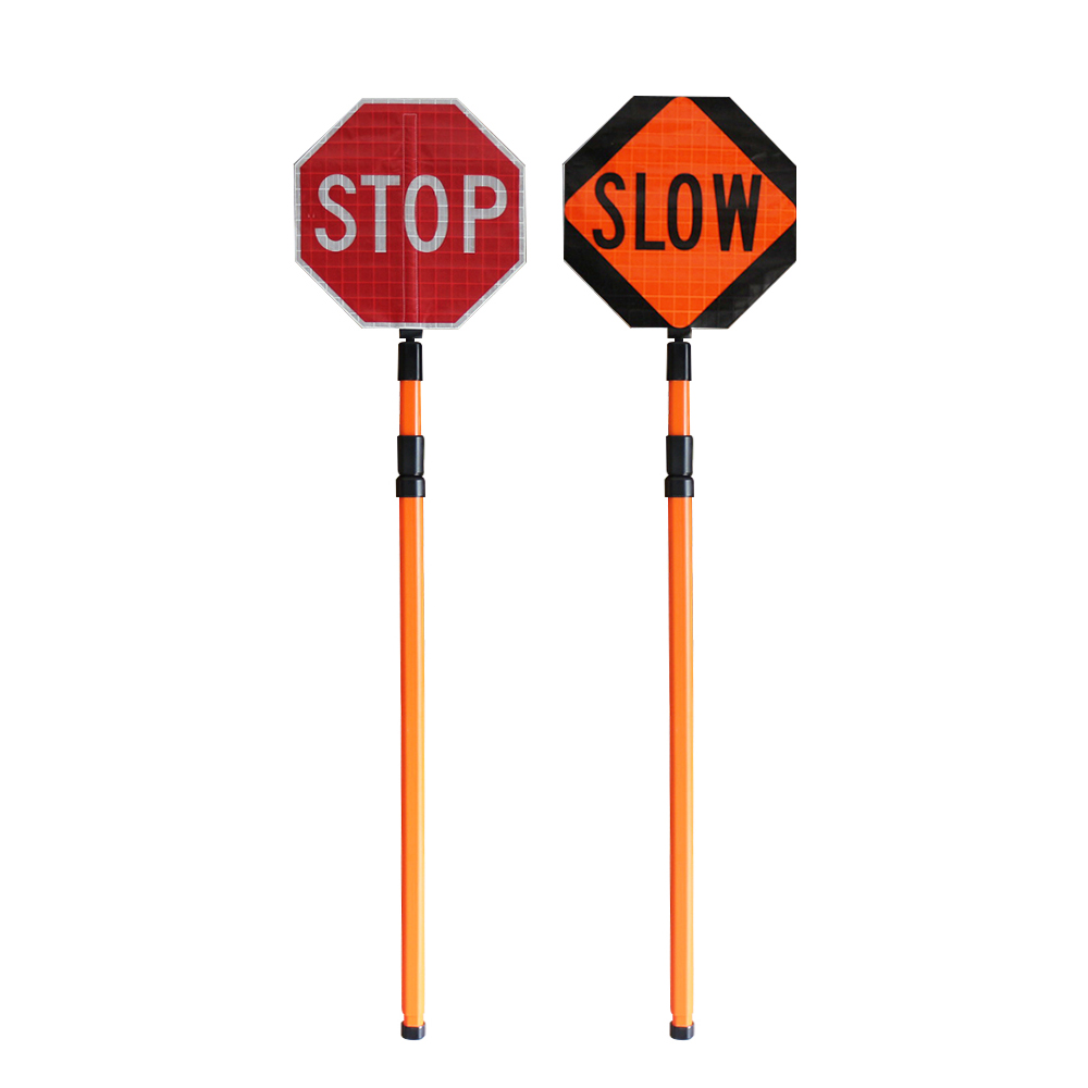 Reflective Roll-Up Stop/Slow Sign Paddle Kit, SE5407 - Pan Taiwan ...